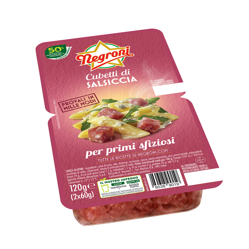 Negroni Cubetti di salsiccia 60g - Little Italy Ltd