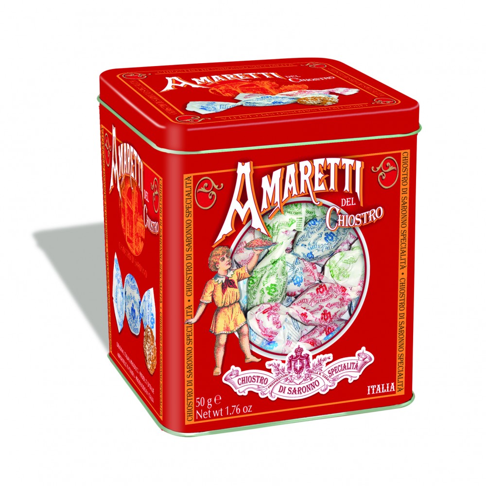 Lazzaroni Amaretti Mini Cube Tin 50g - Little Italy Ltd