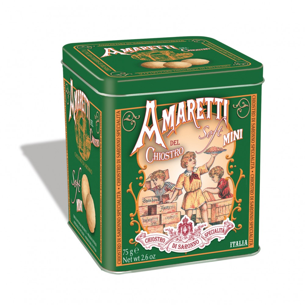 Lazzaroni Amaretti Mini Cube Tin Soft 75g - Little Italy Ltd